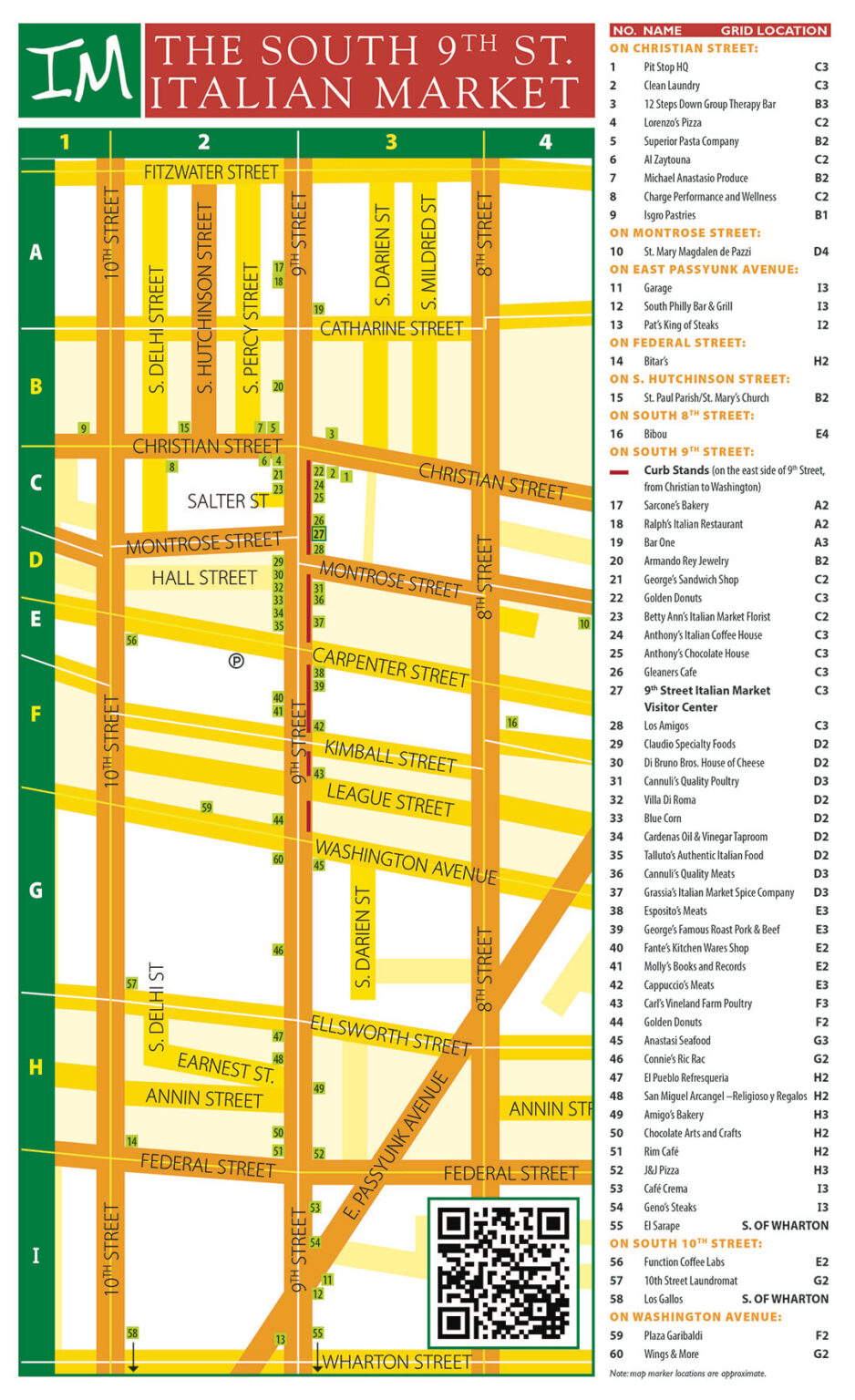 Walking Map – South 9th Street Italian Market